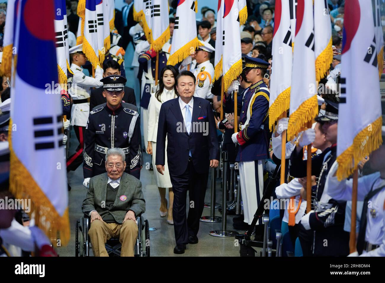 South Korean President Yoon Suk Yeol and his wife Kim Keon Hee arrive ...