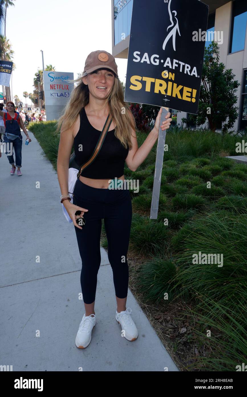 Hollywood, California, USA. 14th Aug, 2023. Kathryn Cochrane. SAG AFTRA ...