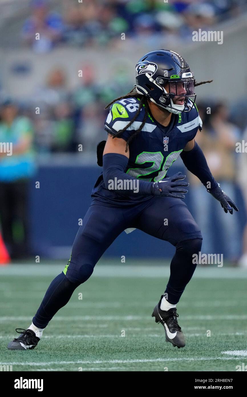Seattle Seahawks safety Jonathan Sutherland (28) looks on during an NFL ...