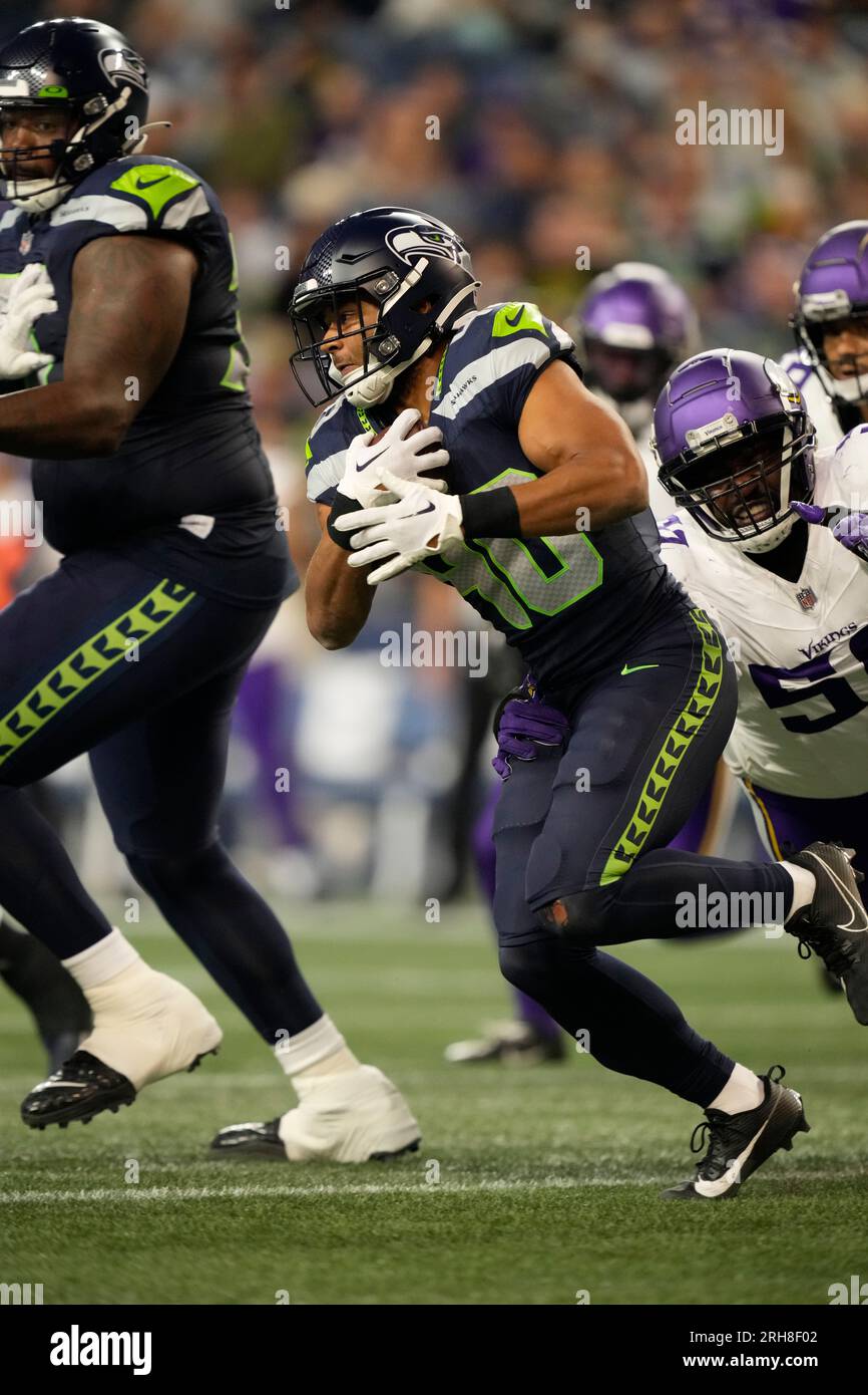 Seattle Seahawks running back Bryant Koback (40) runs with the ball ...