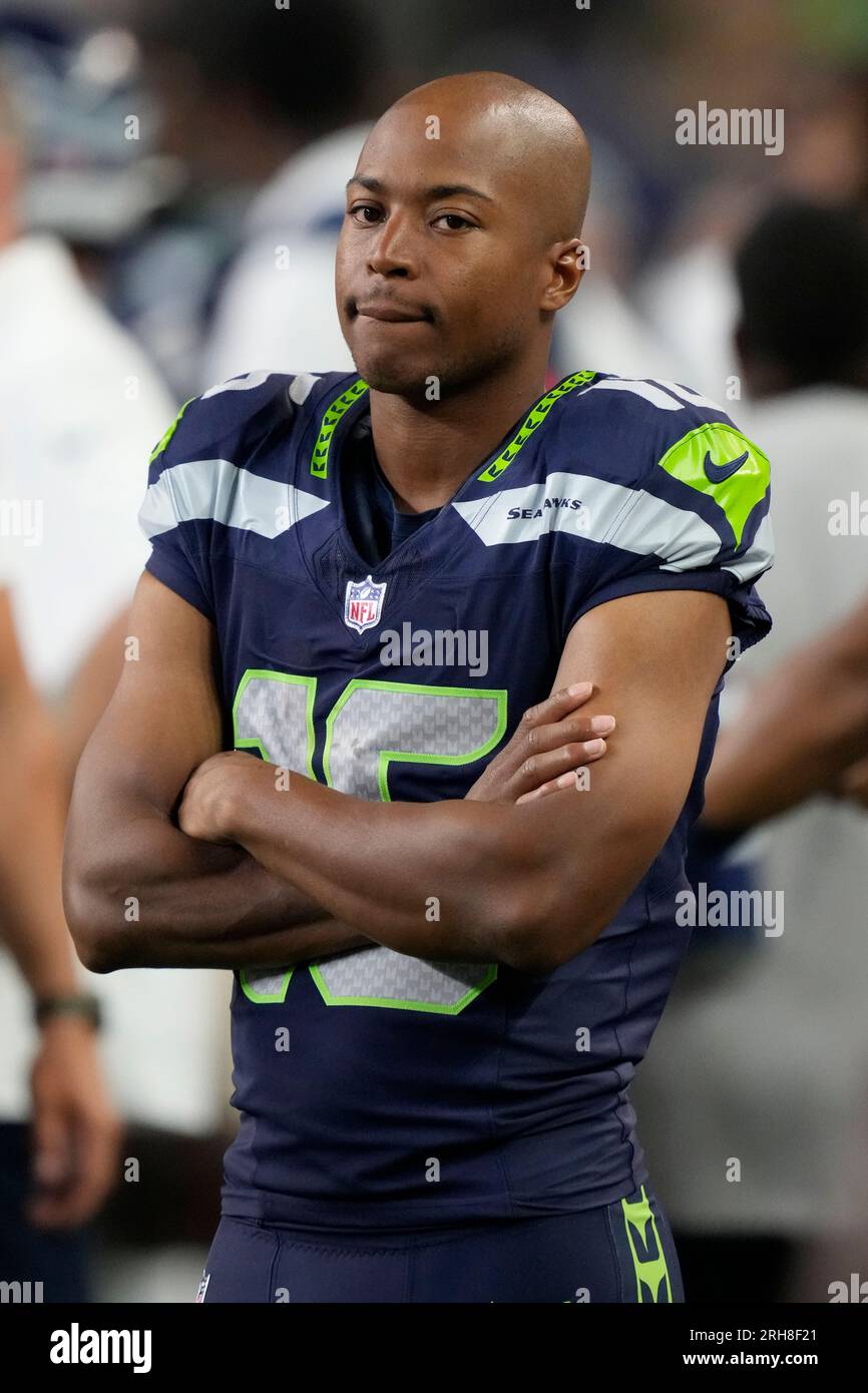 Seattle Seahawks wide receiver Tyler Lockett (16) looks on during an ...