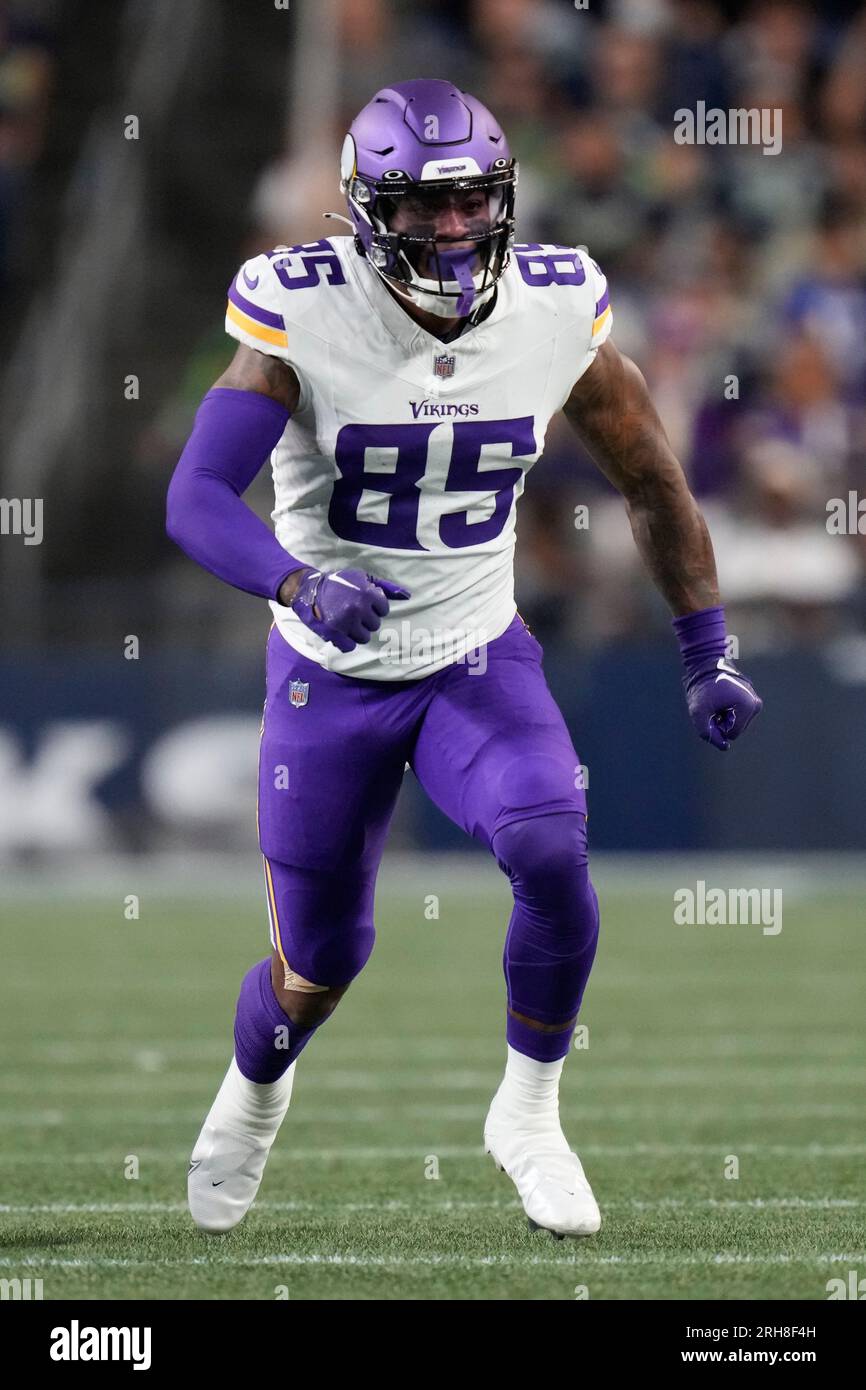 Minnesota Vikings wide receiver N'Keal Harry runs down the field during ...