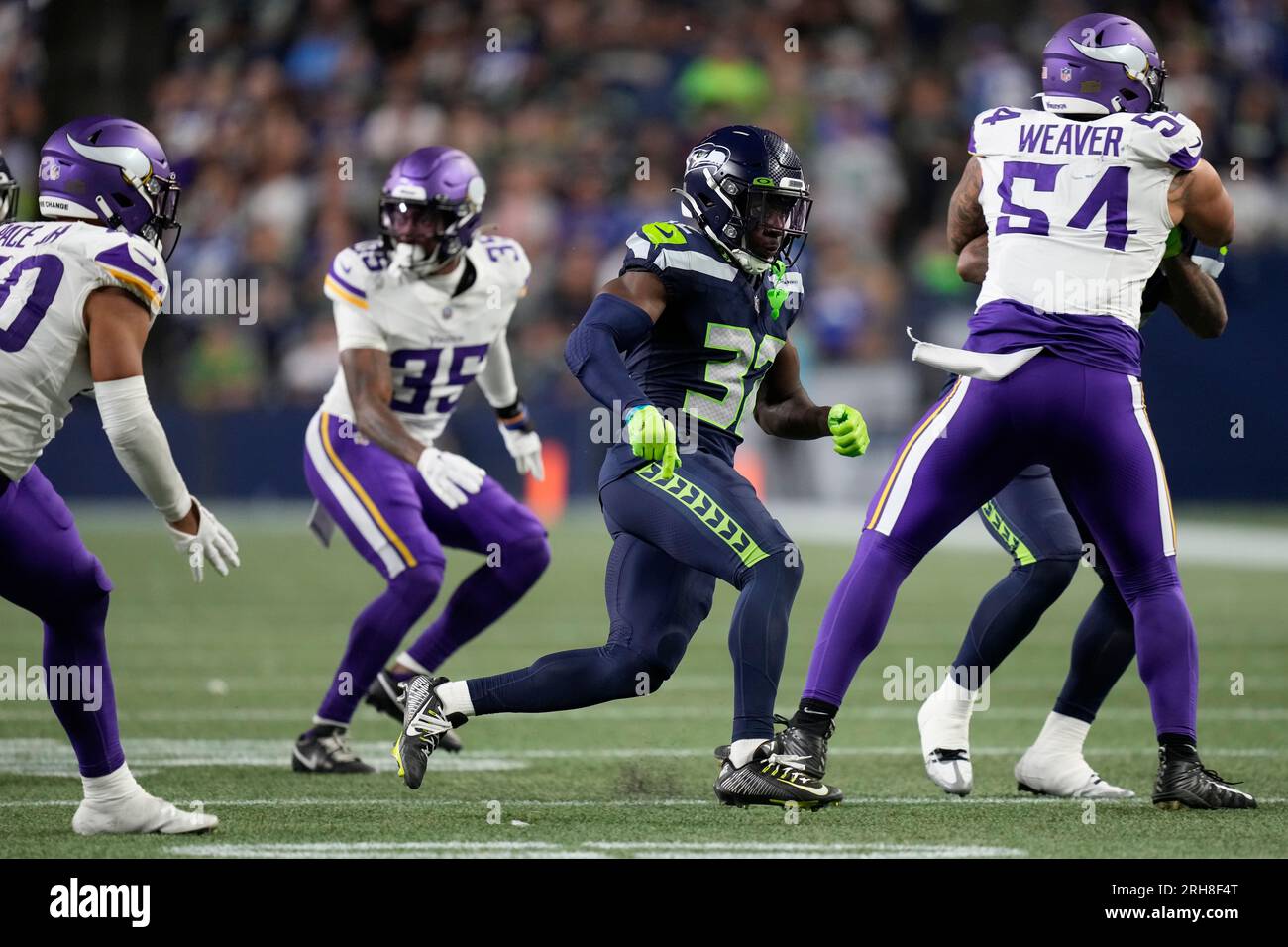 Seattle Seahawks safety Jerrick Reed II (32) goes for a tackle during ...