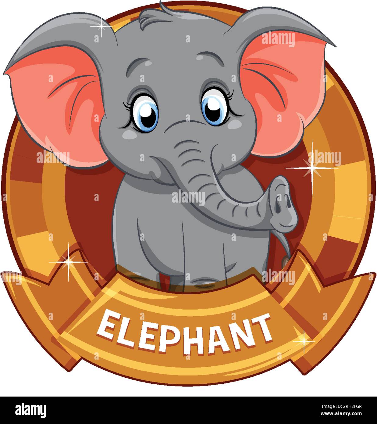 Baby Elephant Cartoon Character illustration Stock Vector Image & Art ...