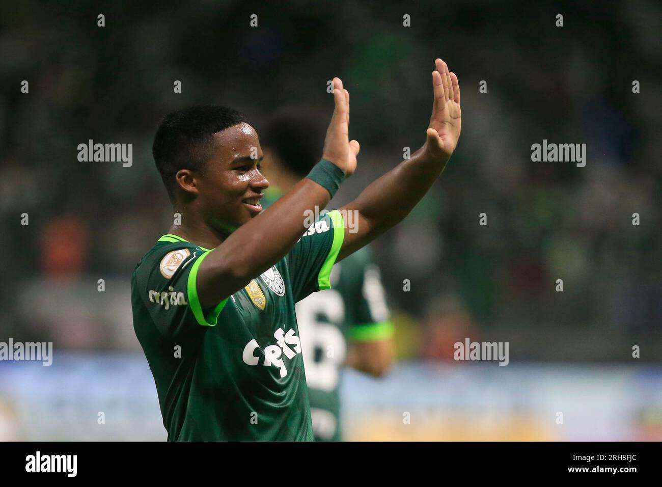 Sao Paulo, Brazil. 14th Aug, 2023. Endrick during a match between ...