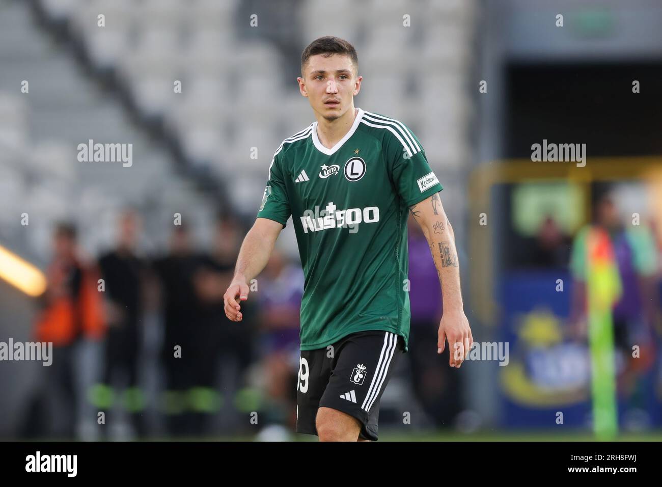 Krakow, Poland. 13th Aug, 2023. Bartosz Slisz of Legia Warszawa seen ...