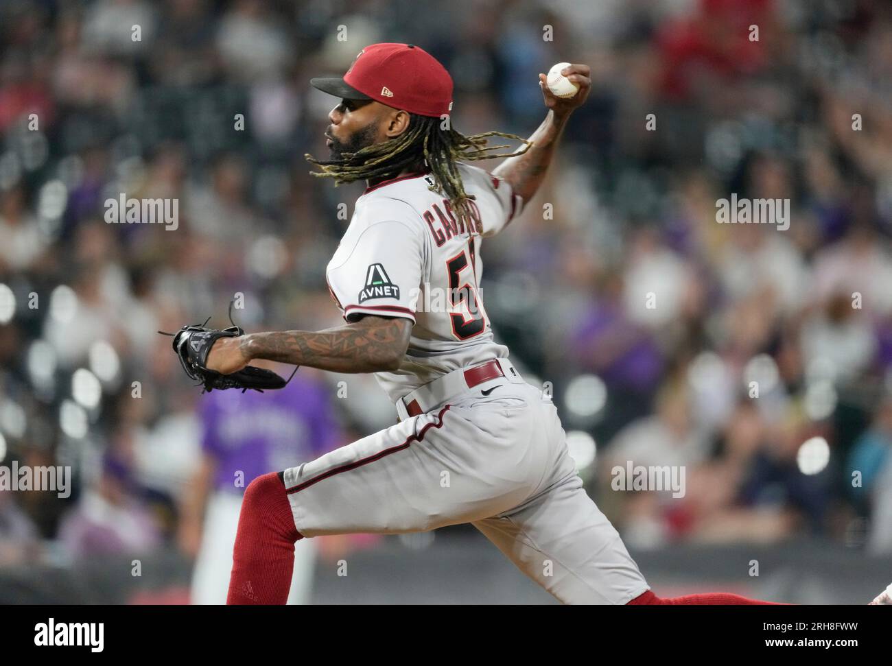 Arizona Diamondbacks relief pitcher Miguel Castro works against the ...