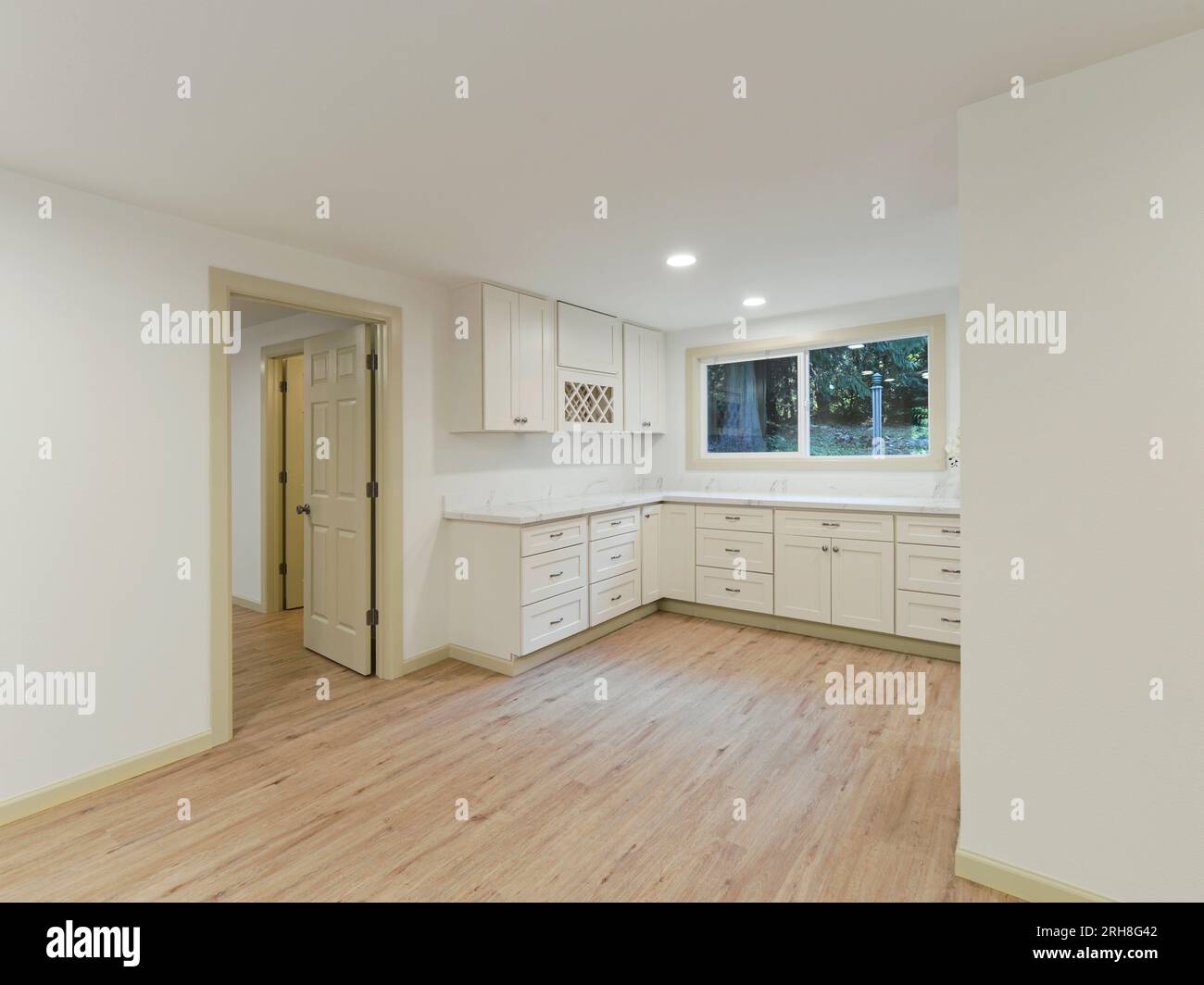 Modern residential empty kitchen interior Stock Photo - Alamy