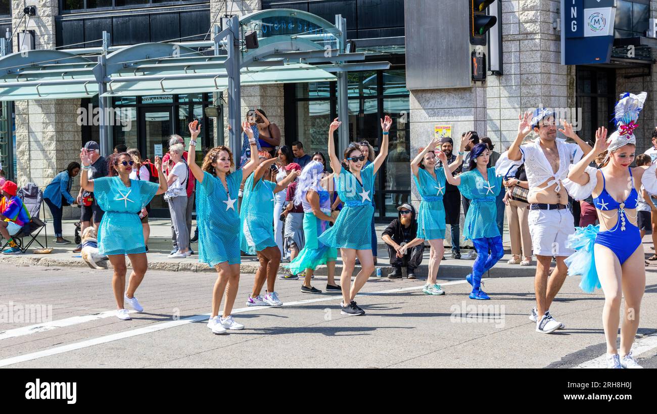 Edmonton, Canada. 13th Aug, 2023. The mass band represents the sea ...