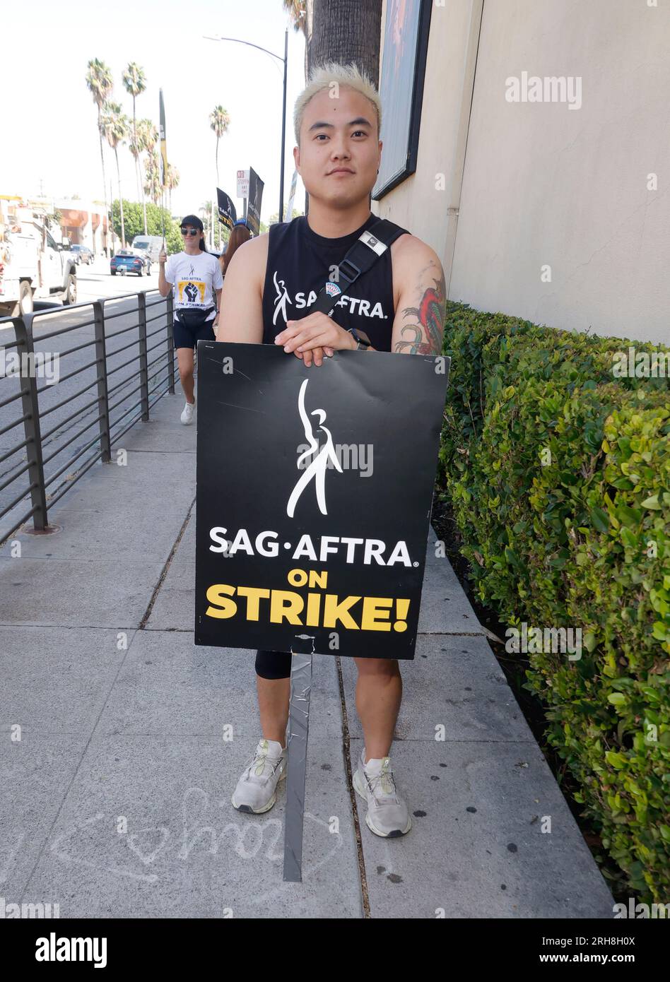 Burbank, Ca. 14th Aug, 2023. Leo Sheng seen as members of SAG-Aftra and ...