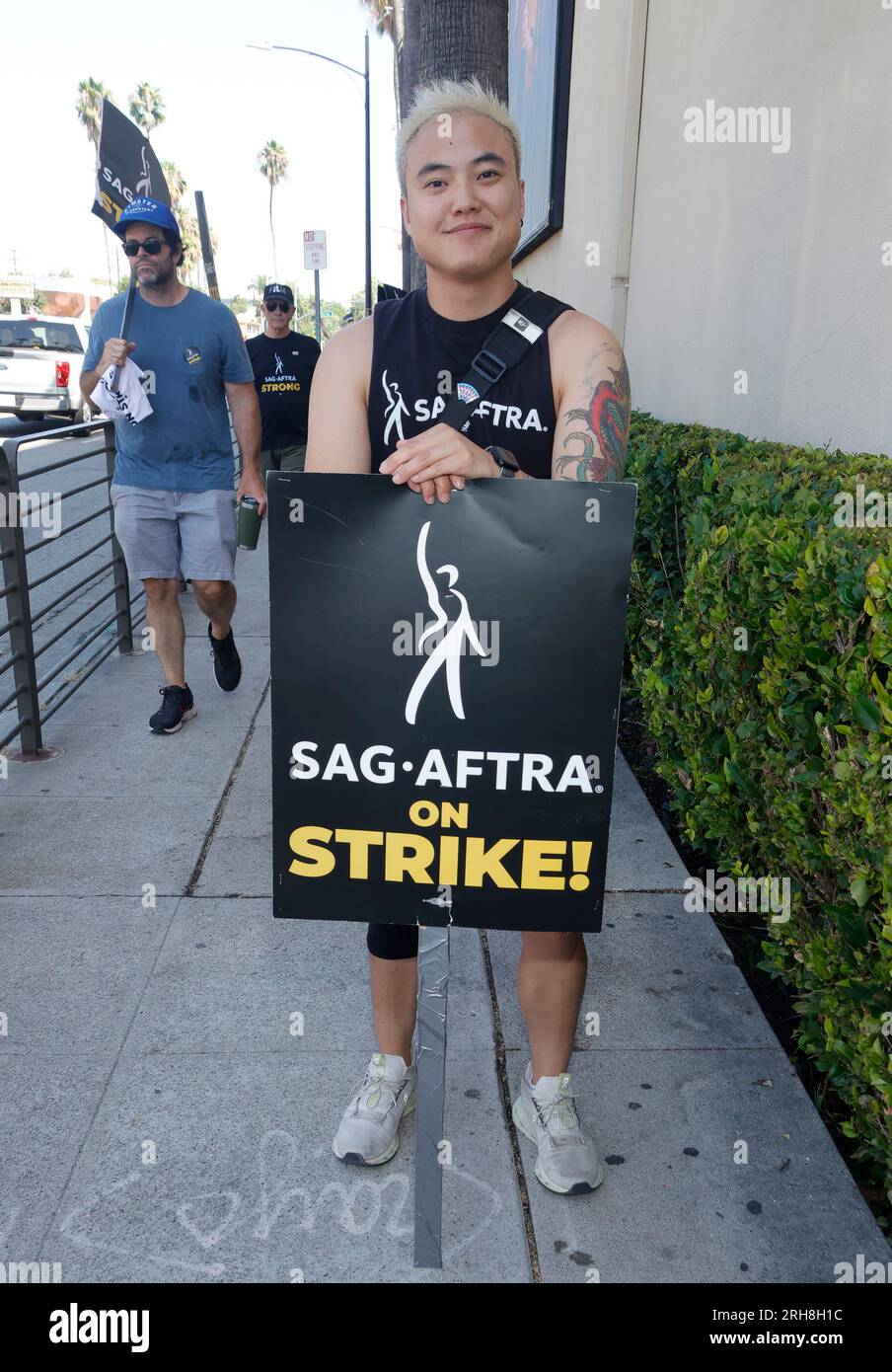 Burbank, Ca. 14th Aug, 2023. Leo Sheng seen as members of SAG-Aftra and ...