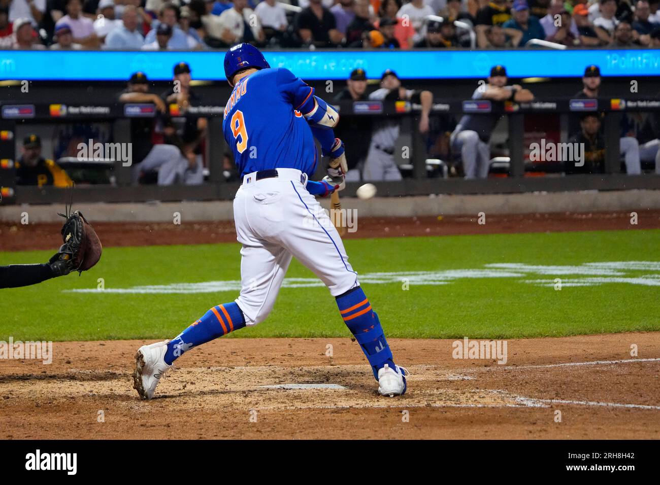 FLUSHING, NY - AUGUST 14: New York Mets Left Fielder Brandon Nimmo (9 ...
