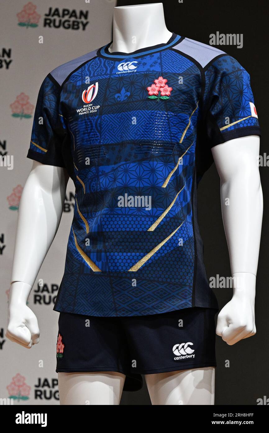 Tokyo, Japan. Credit: MATSUO. 15th Aug, 2023. World Cup jerseys Rugby ...