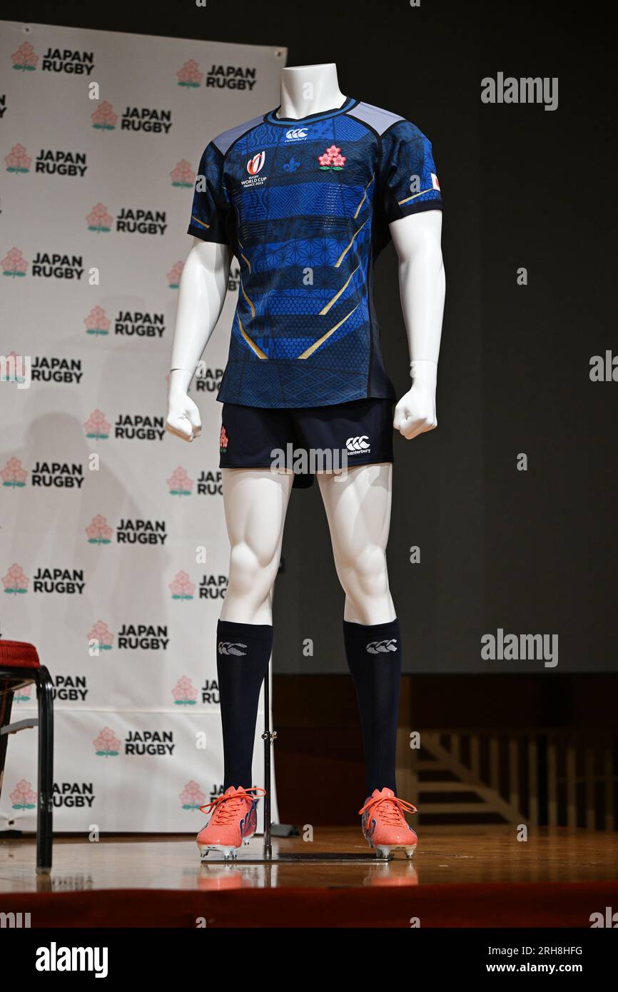 Tokyo, Japan. Credit: MATSUO. 15th Aug, 2023. World Cup jerseys Rugby ...
