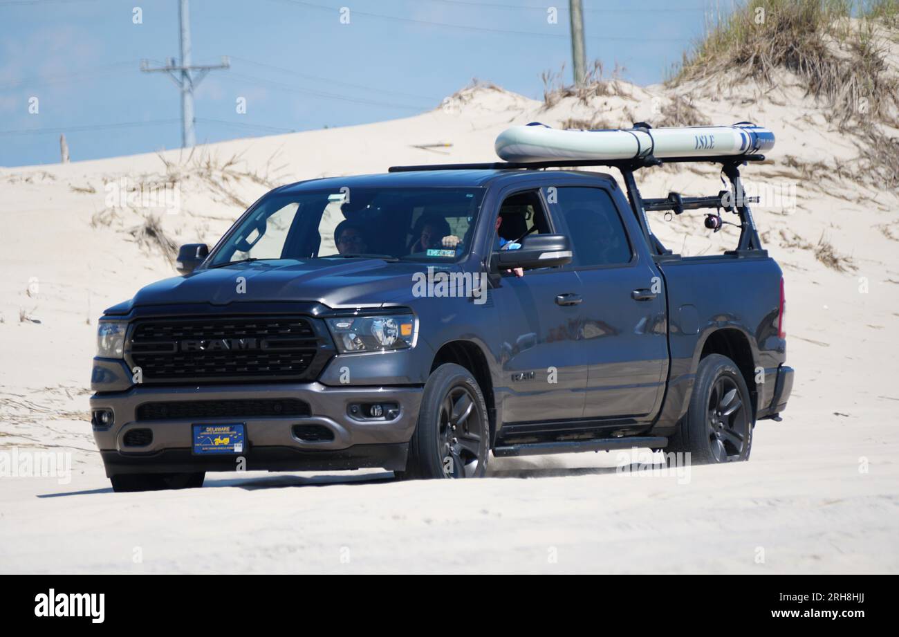 Savage Ditch, Delaware, U.S.A - July 4, 2023 - A black Dodge Ram pick ...