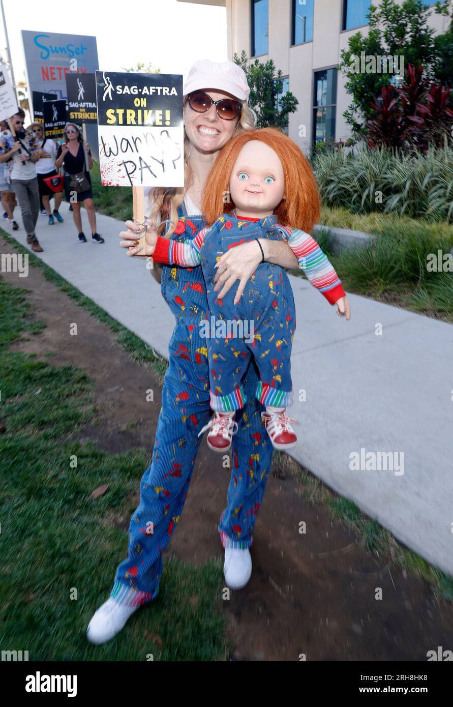 Los Angeles, Ca. 14th Aug, 2023. Kyra Gardner seen as members of SAG ...