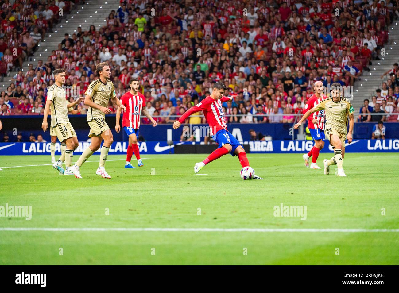 Madrid, Spain. 14th Aug, 2023. Alvaro Morata (Atletico Madrid -C ...
