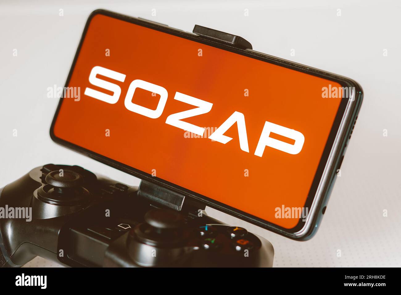 Brazil. 14th Aug, 2023. In this photo illustration, the Sozap logo is seen displayed on a ...