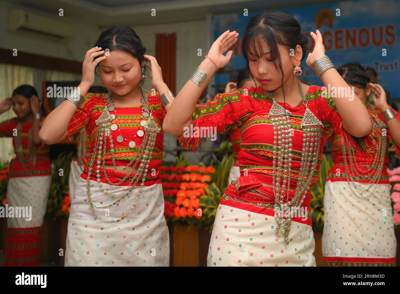 Indigenous girls perform traditional dances on the occasion of World ...