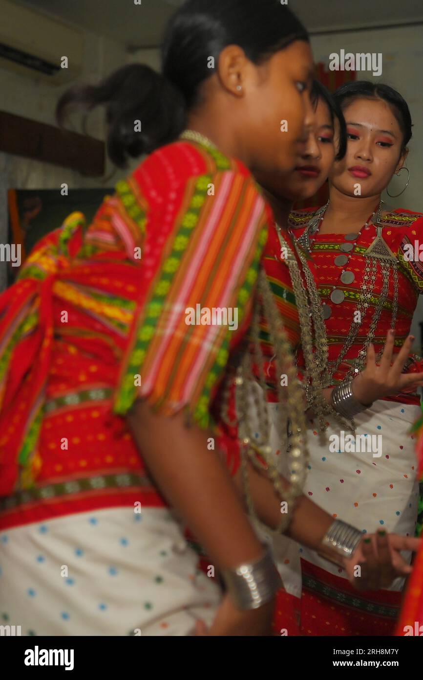 Indigenous girls perform traditional dances on the occasion of World ...