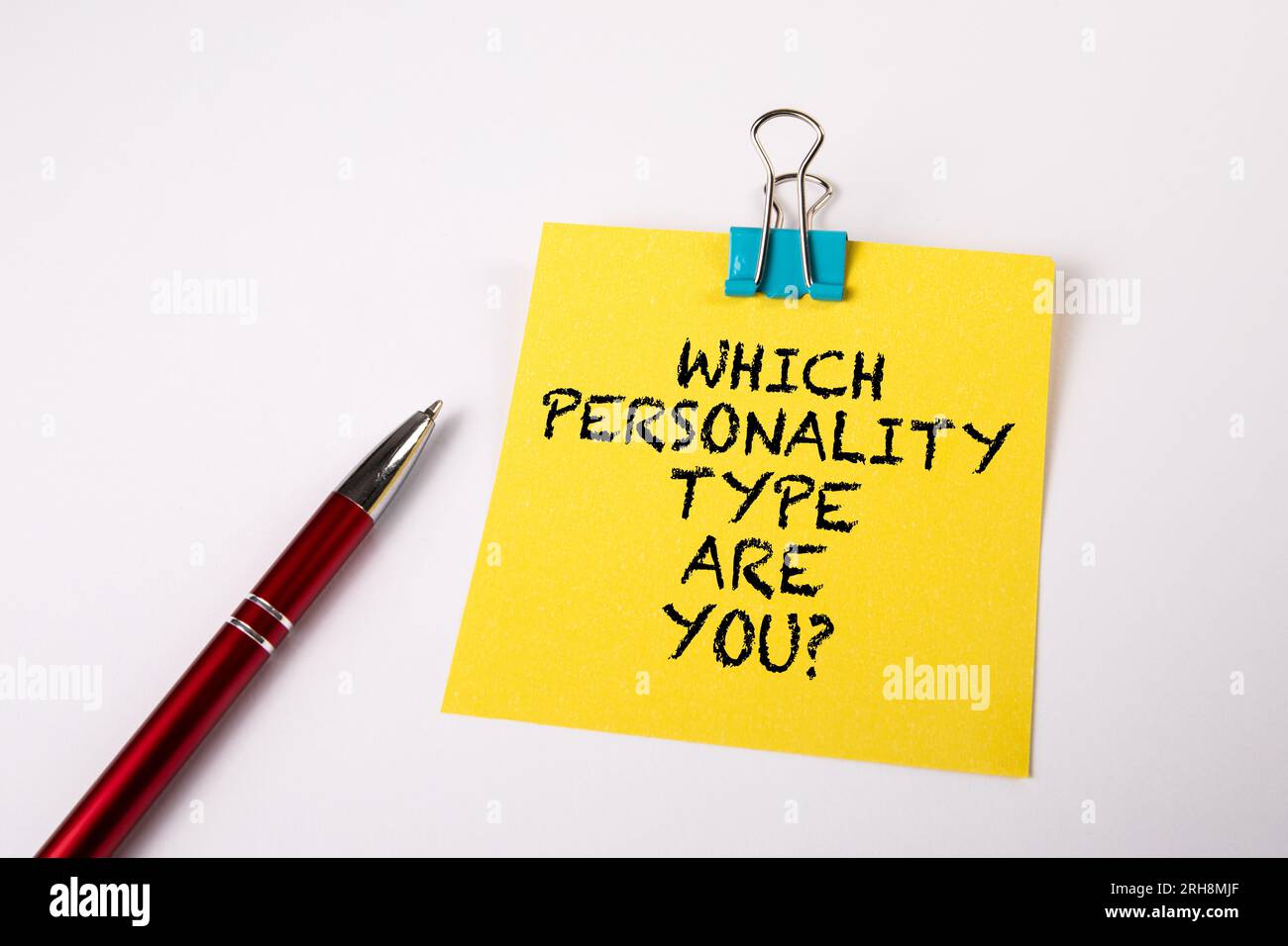 Which Personality Type Are You. Yellow notepad on a white background ...