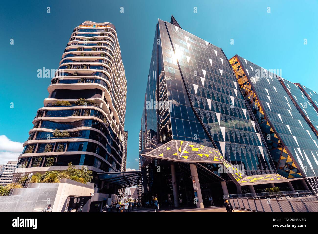 Melbourne, Australia - NAB and Medibank buildings in Docklands Stock ...