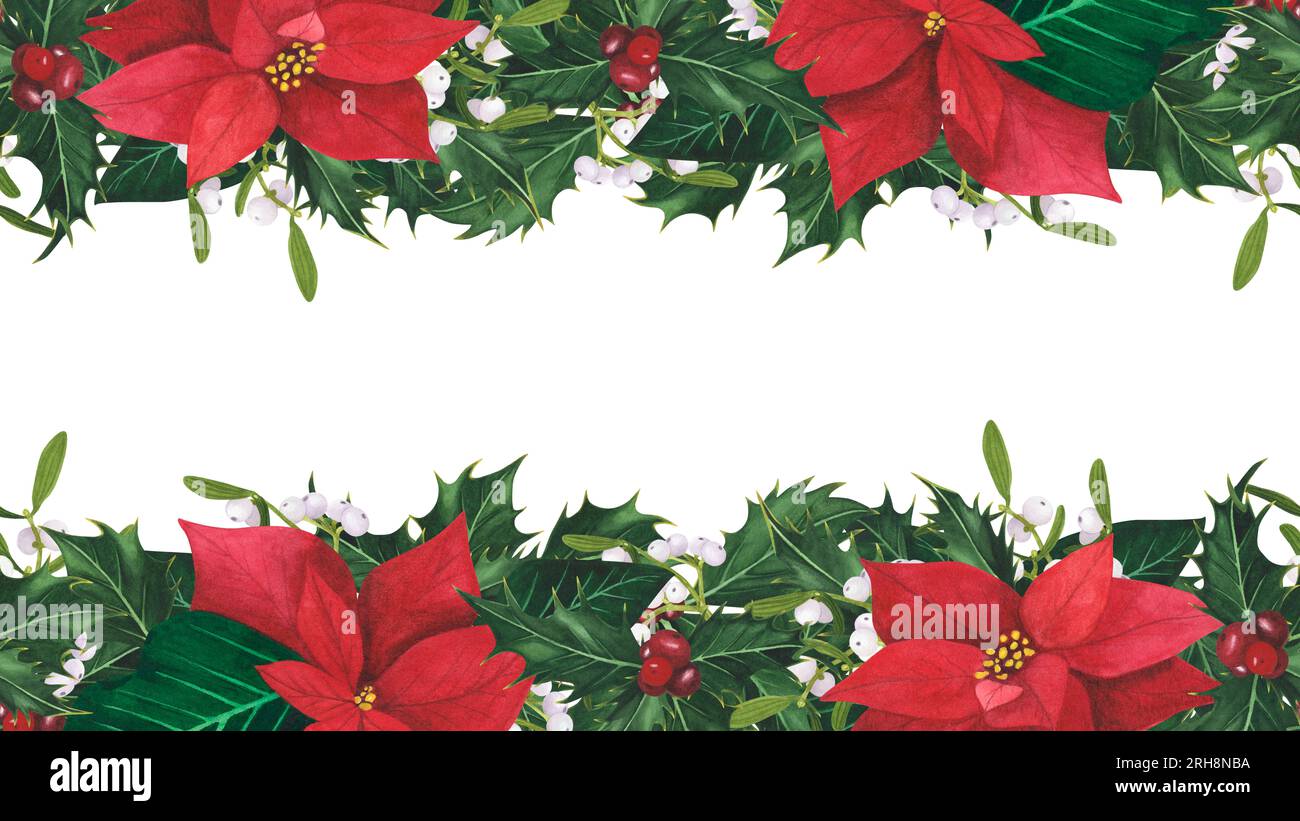 Christmas Mistletoe Border