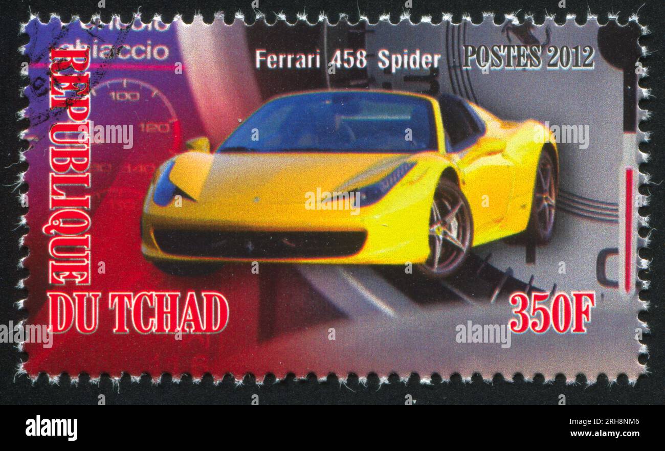 CHAD - CIRCA 2012: stamp printed by Chad, shows Ferrari, circa 2012 ...