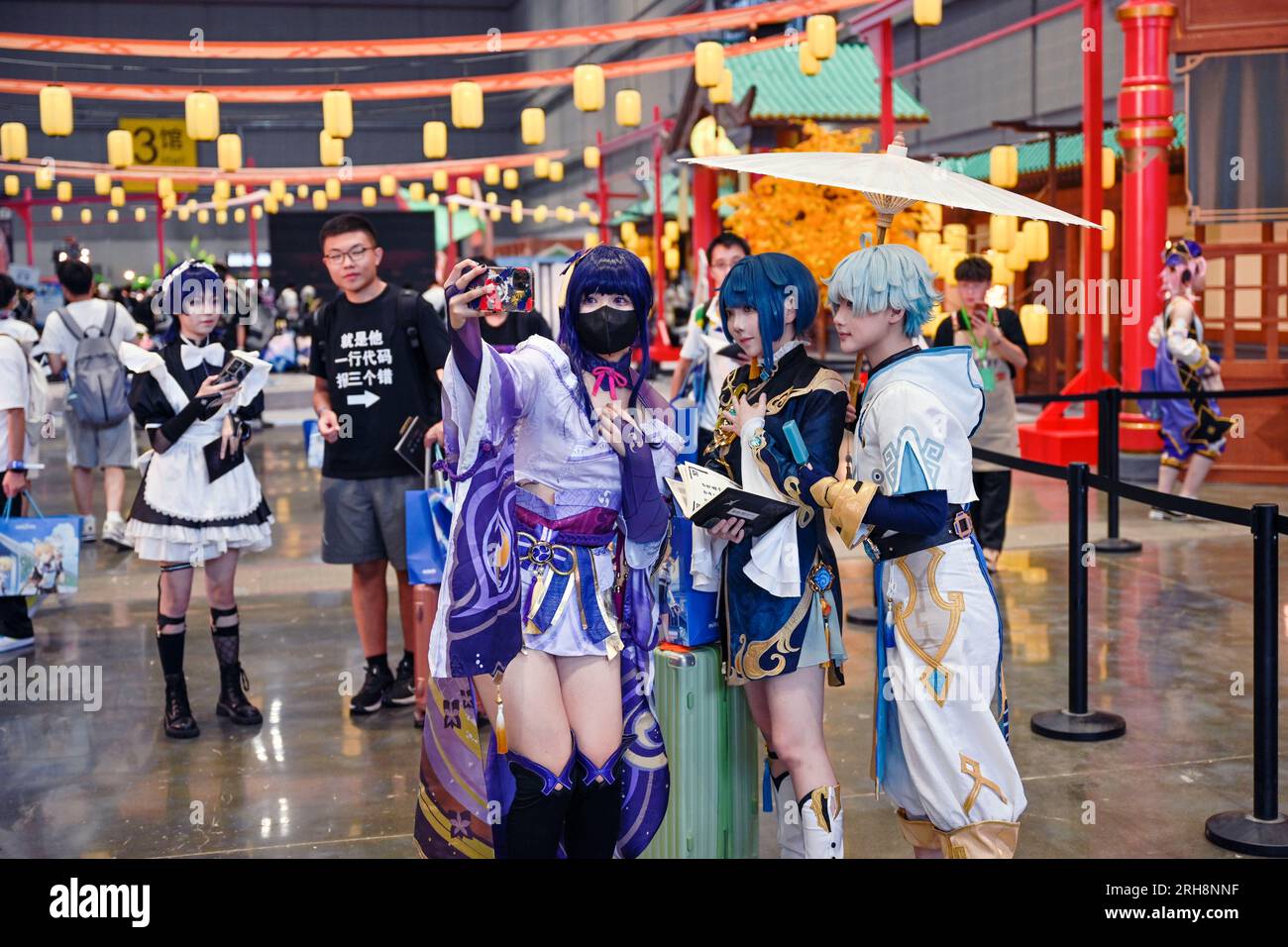 SHANGHAI, CHINA - AUGUST 13, 2023 - Overview of the first offline carnival event "Genshin Impact ...