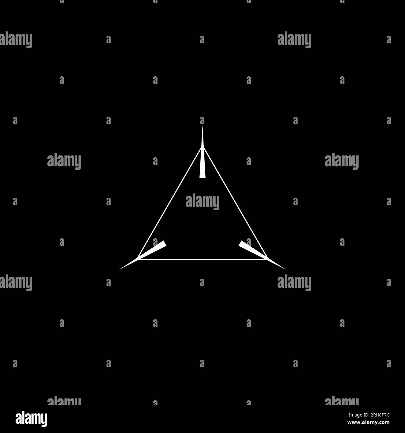 Futuristic triangle target, aim, HUD reticle, cyberpunk aesthetics ...