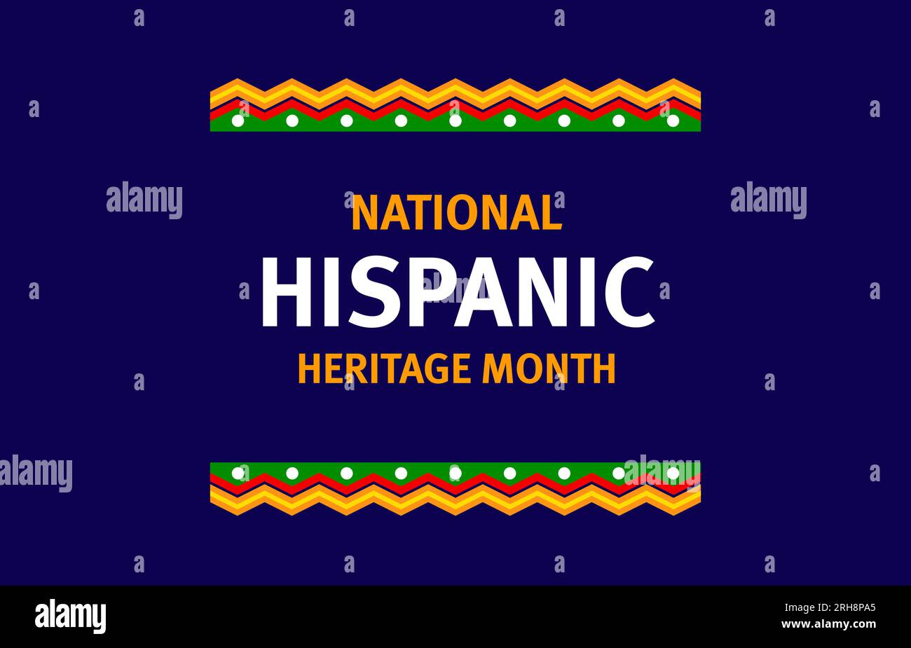 National hispanic heritage month festival poster with pattern, vibrant ...