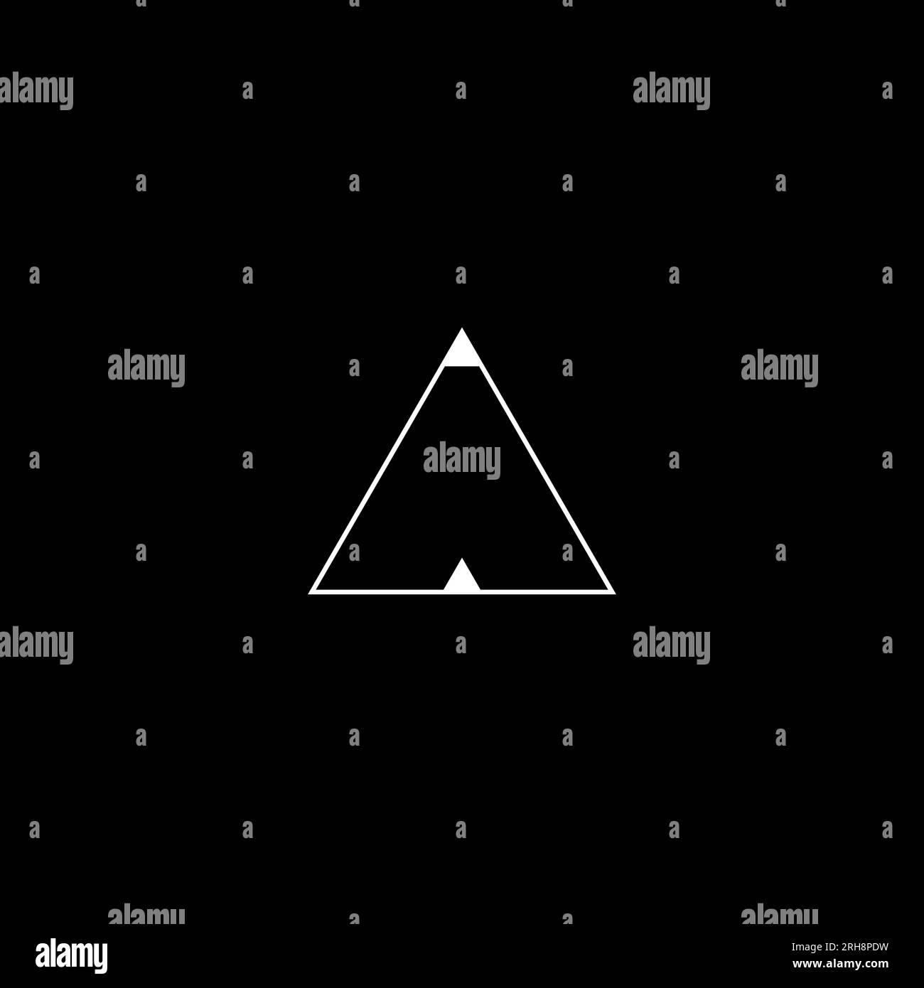 Futuristic triangle target, aim, sight, HUD reticle, cyberpunk ...