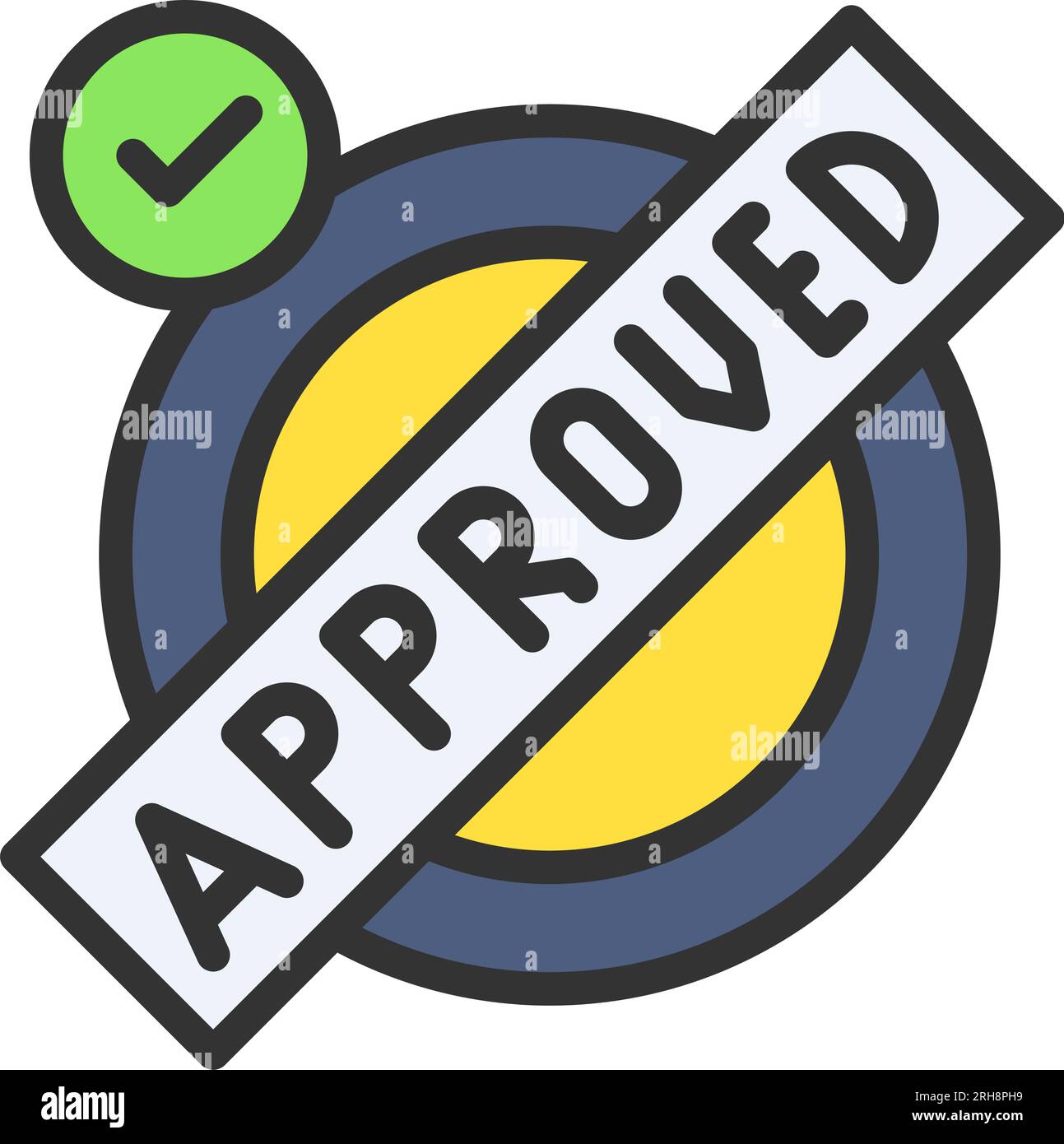 Approved Icon Image Stock Vector Image & Art - Alamy