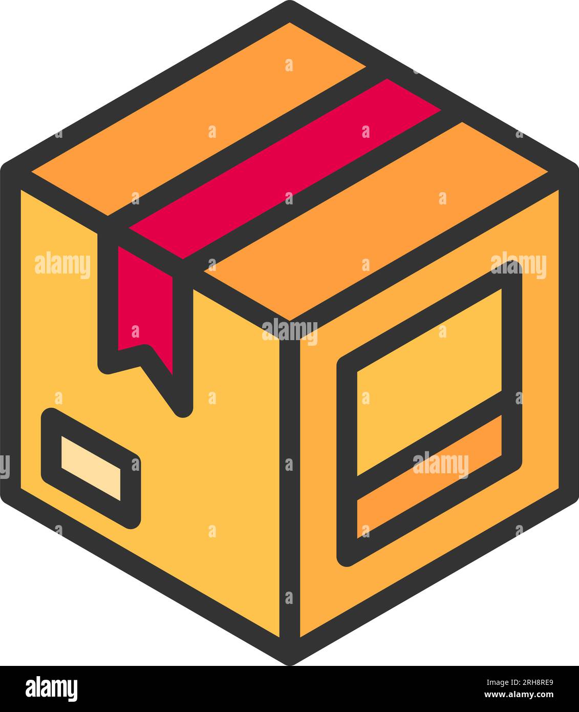Delivery service concept box Stock Vector Images - Alamy