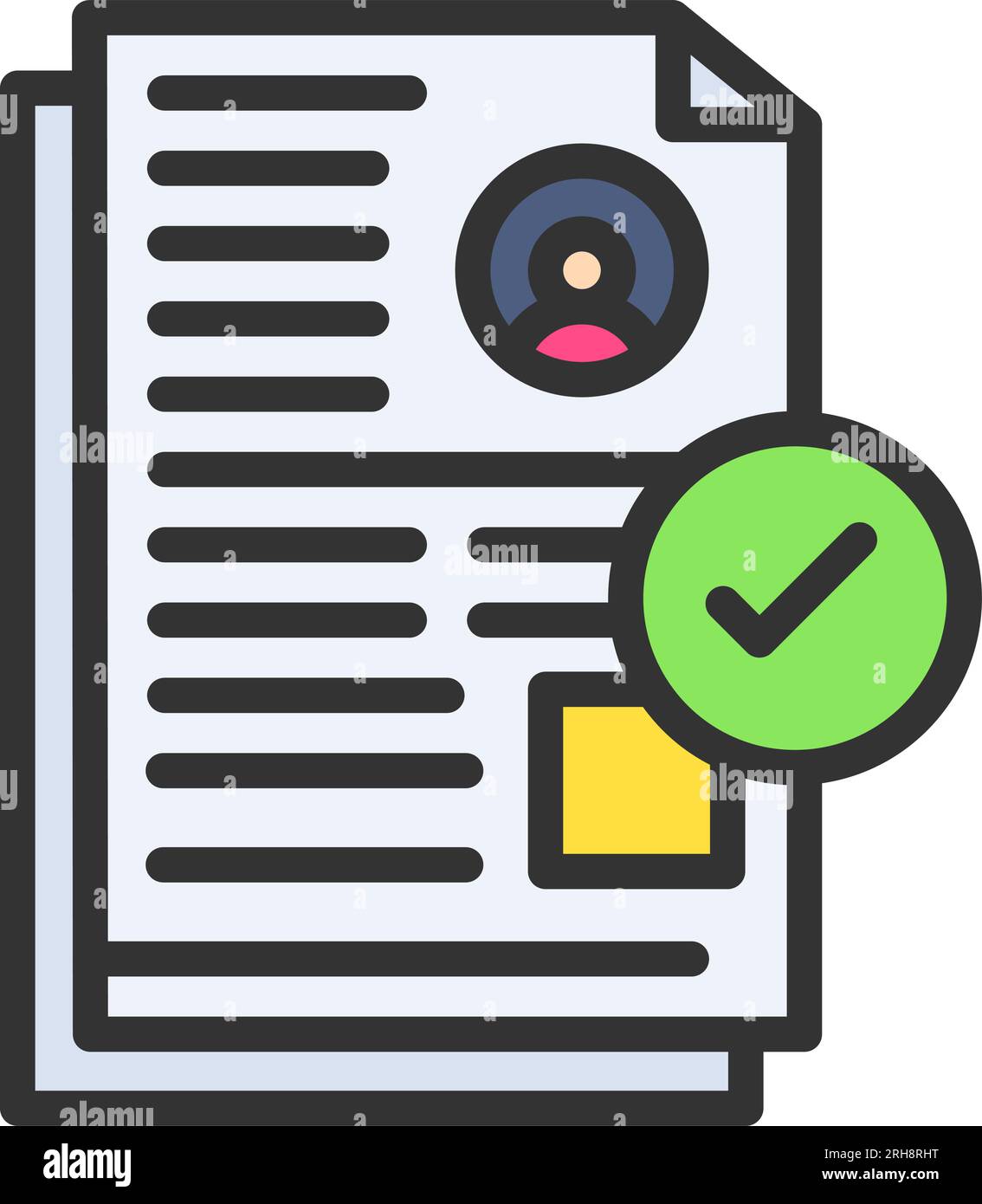Document Approved Icon Image Stock Vector Image & Art - Alamy