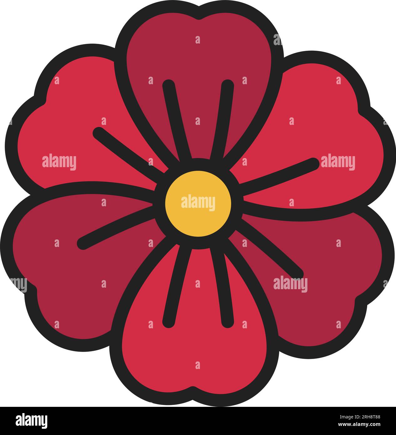 Geranium flower icon Stock Vector Images - Alamy