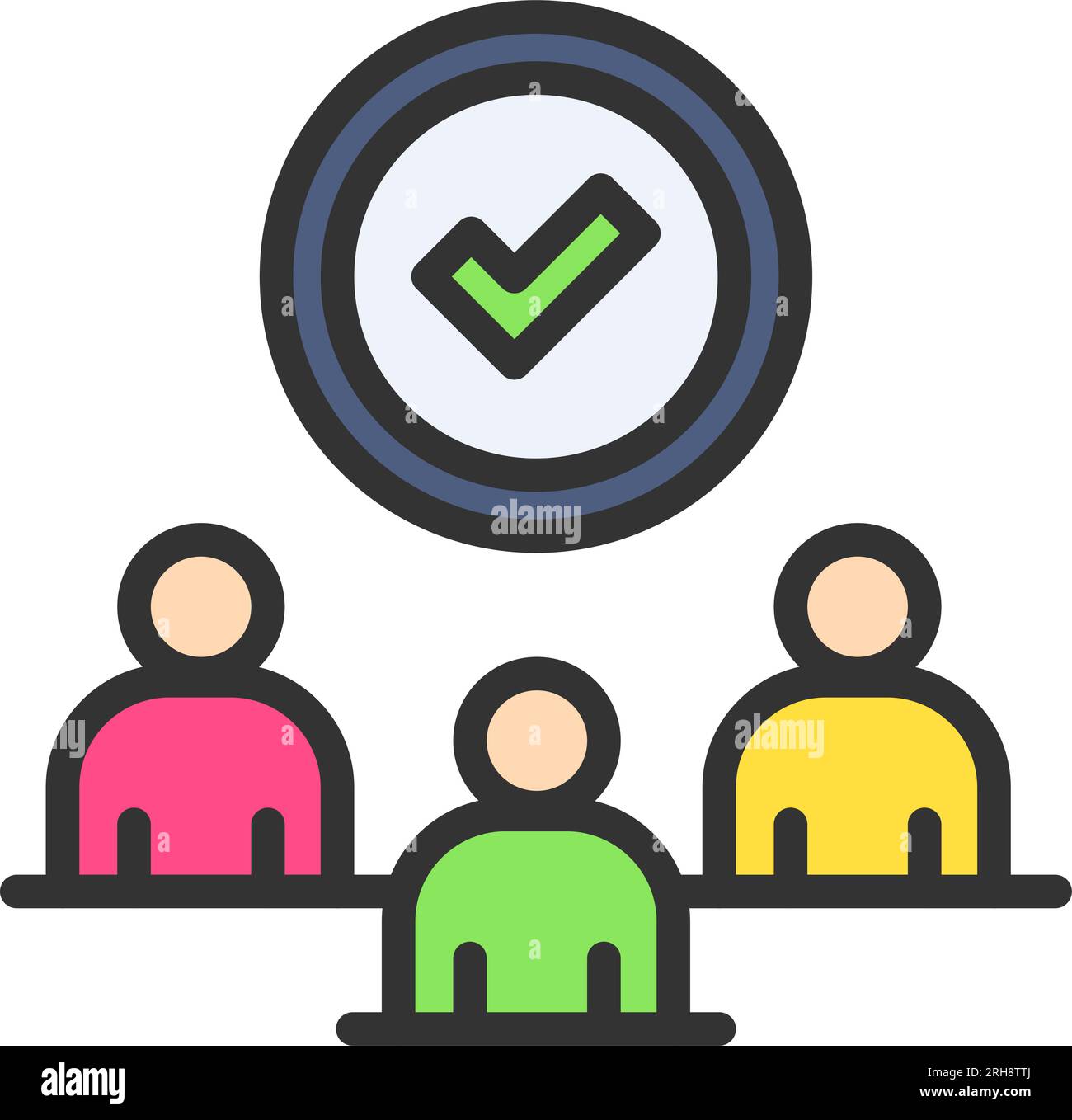 Hired Icon Image Stock Vector Image & Art - Alamy