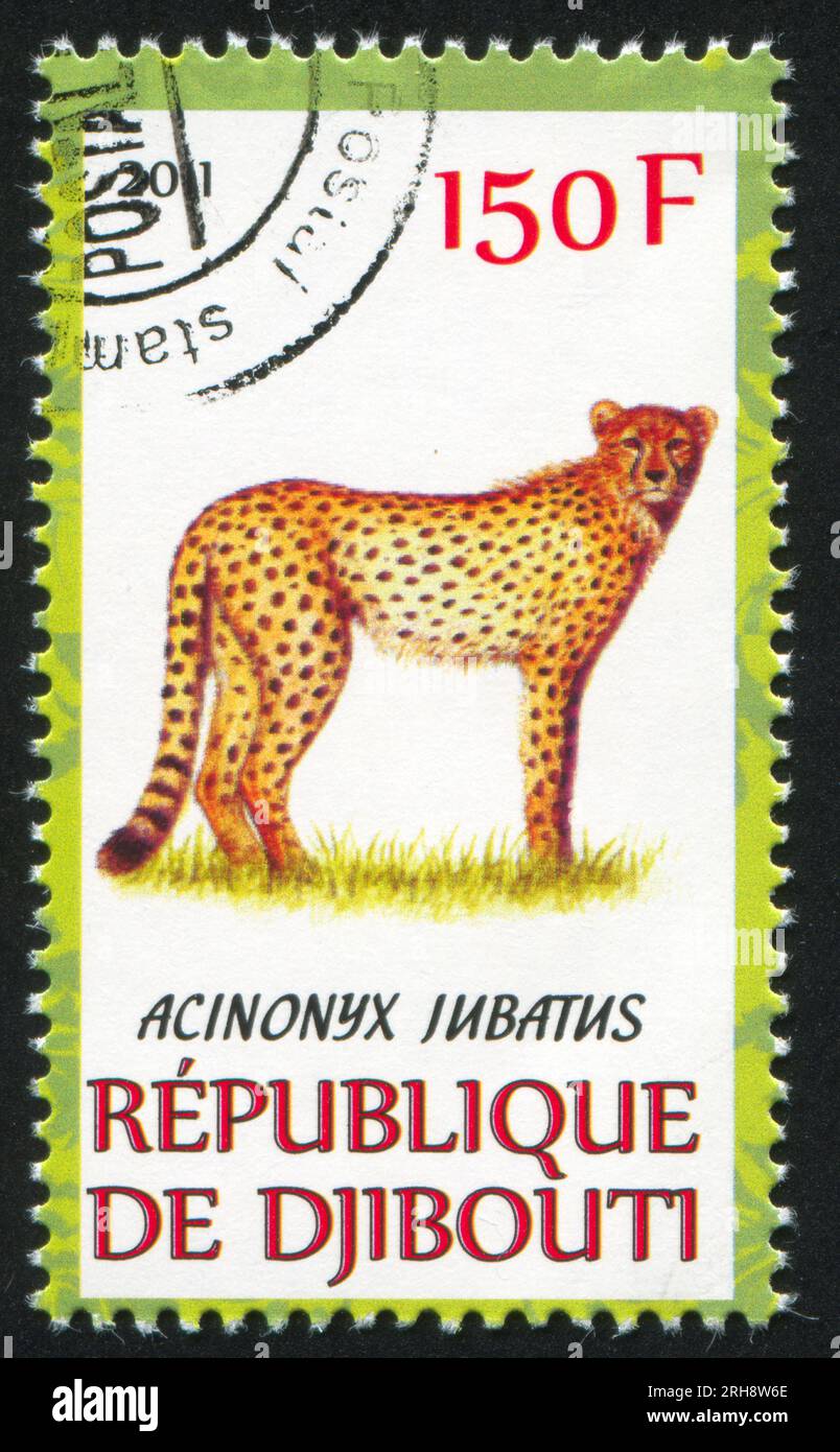Cheetah acinonyx jubatus postage stamp hi-res stock photography and ...