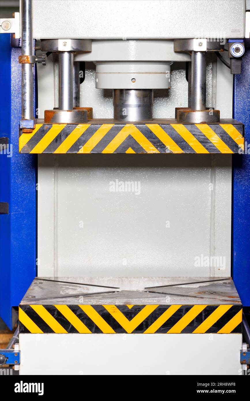 Industrial pressure test press for building materials Stock Photo - Alamy