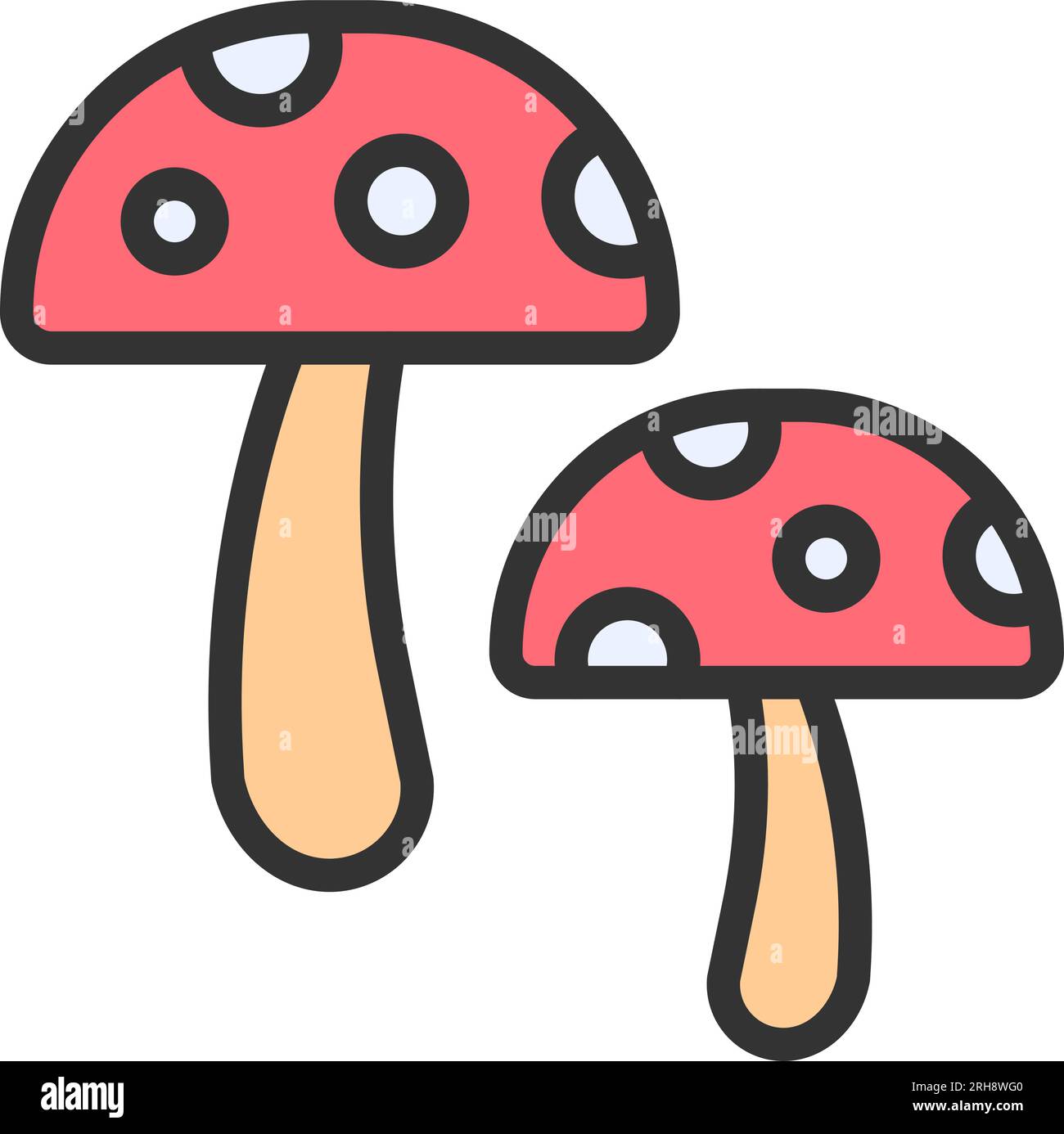Mushrooms icon image Cut Out Stock Images & Pictures - Alamy