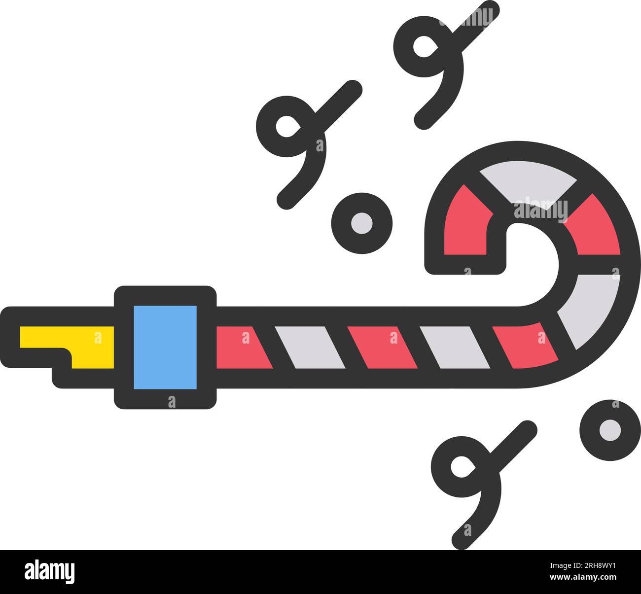 Birthday blower Stock Vector Images - Alamy