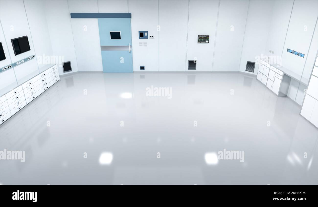 3d rendering surgery room or hospital laboratory interior with medical ...
