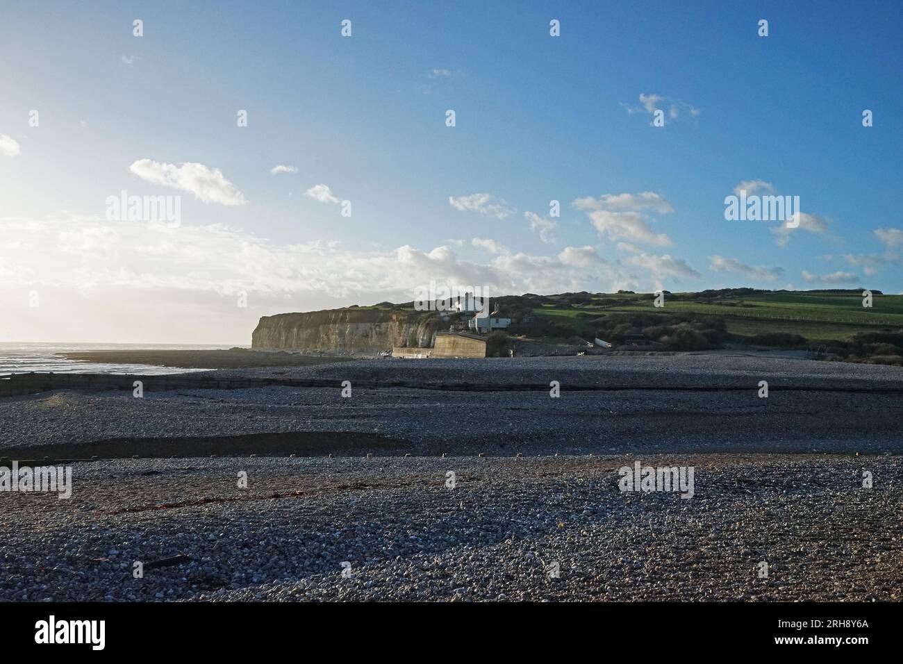 The great views from the top of the Seven Sisters chalk cliffs and ...