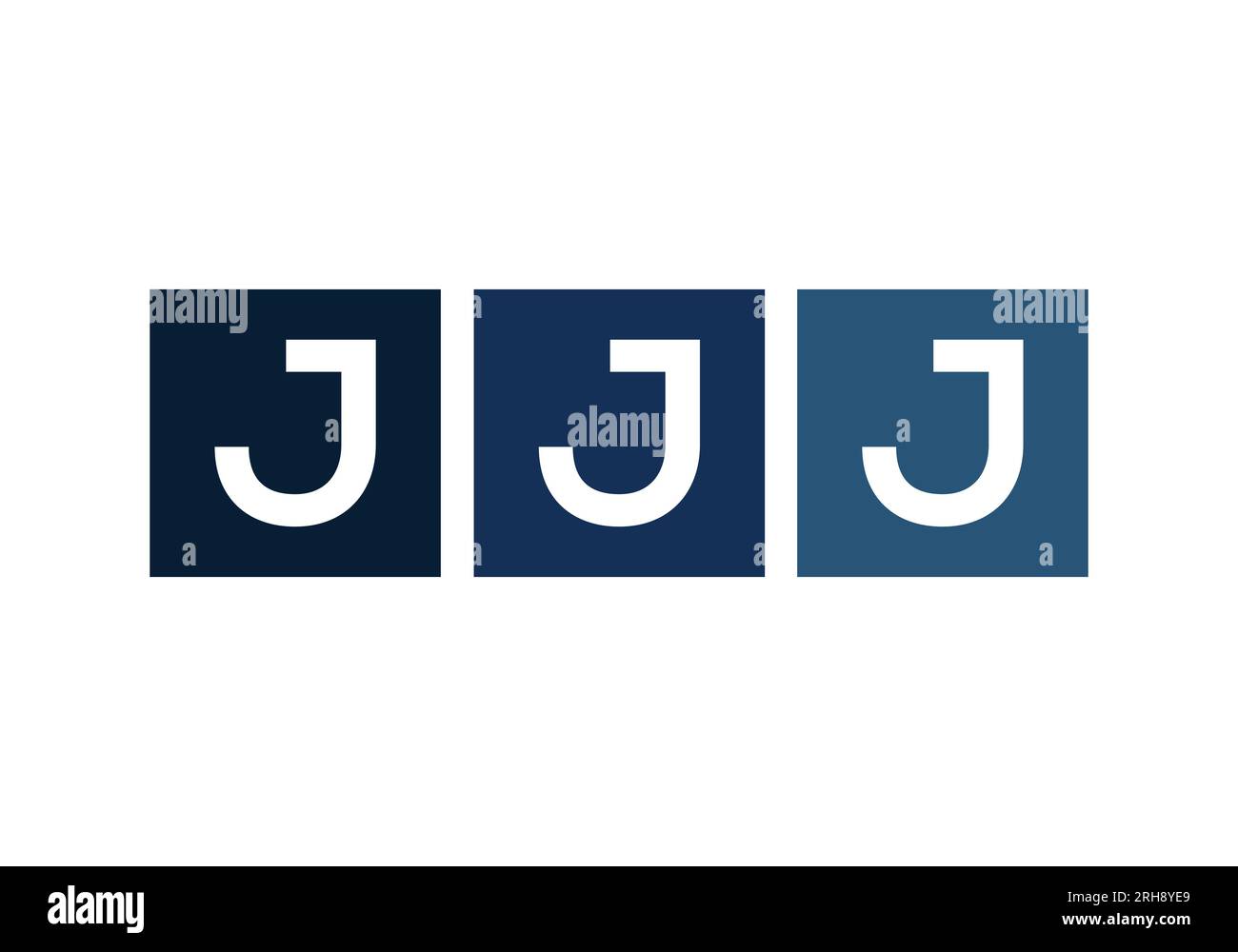 Triple letter square logo design, multi Letter box symbol vector ...