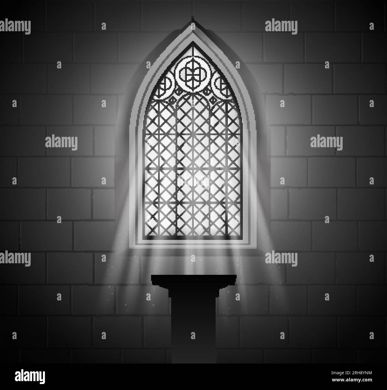 Stained glass mosaic church temple cathedral windows light composition ...