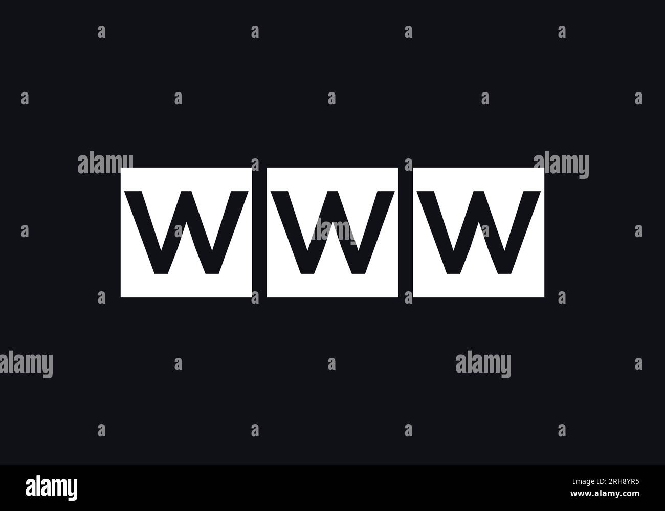 Triple letter square logo design, multi Letter box symbol vector ...