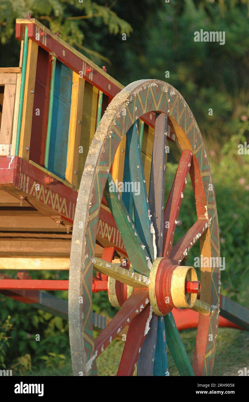 Bull cart at rural house Stock Photo - Alamy