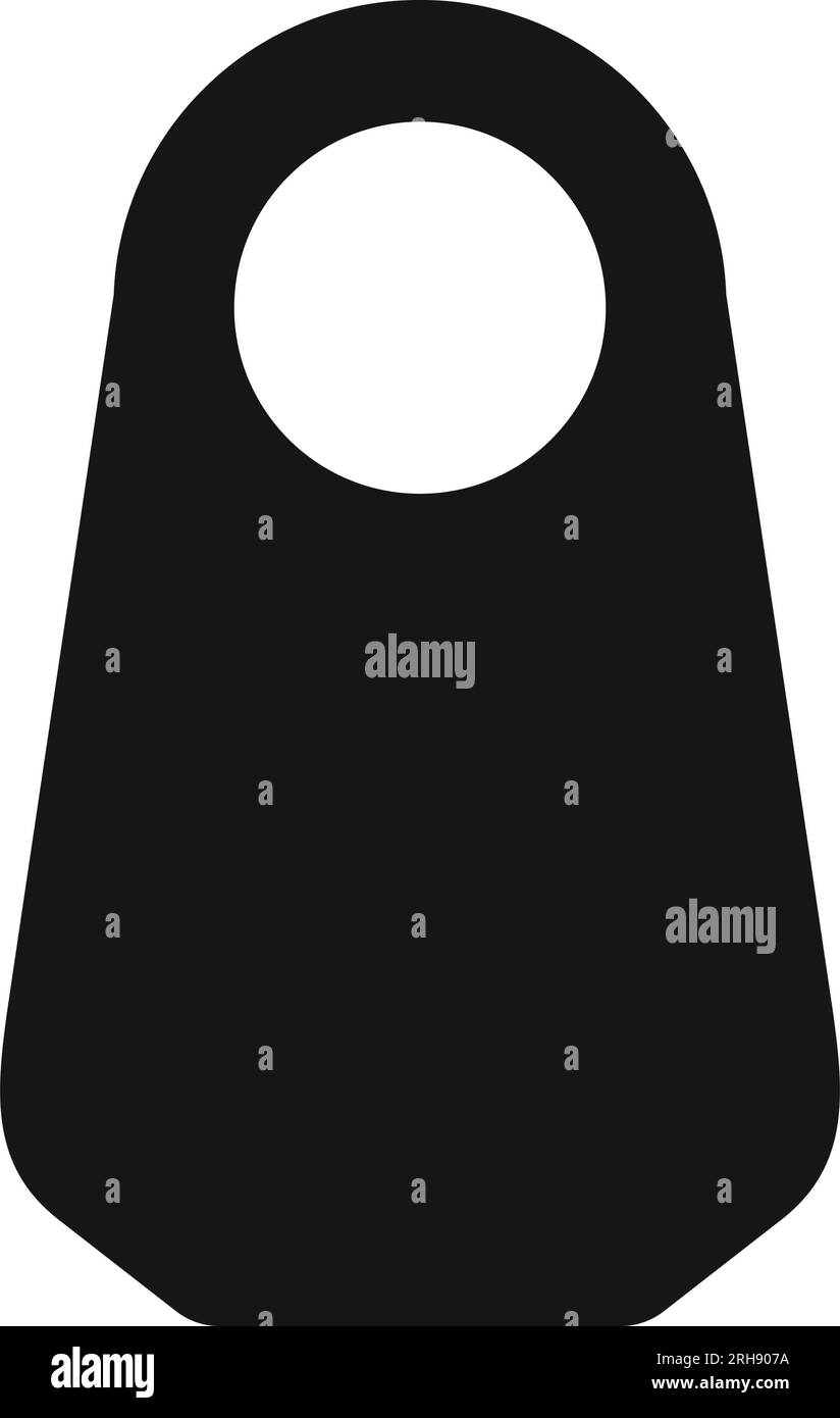 Earmark mockup for livestock. Ear tag template for cattle. Blank black ...