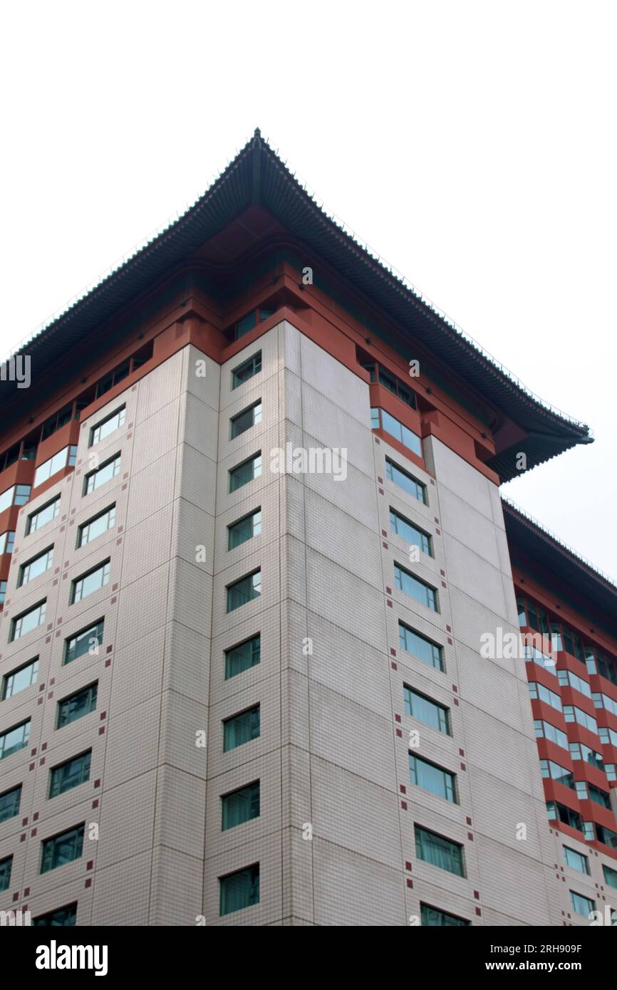 high rise buildings in the street in Beijing, china Stock Photo - Alamy
