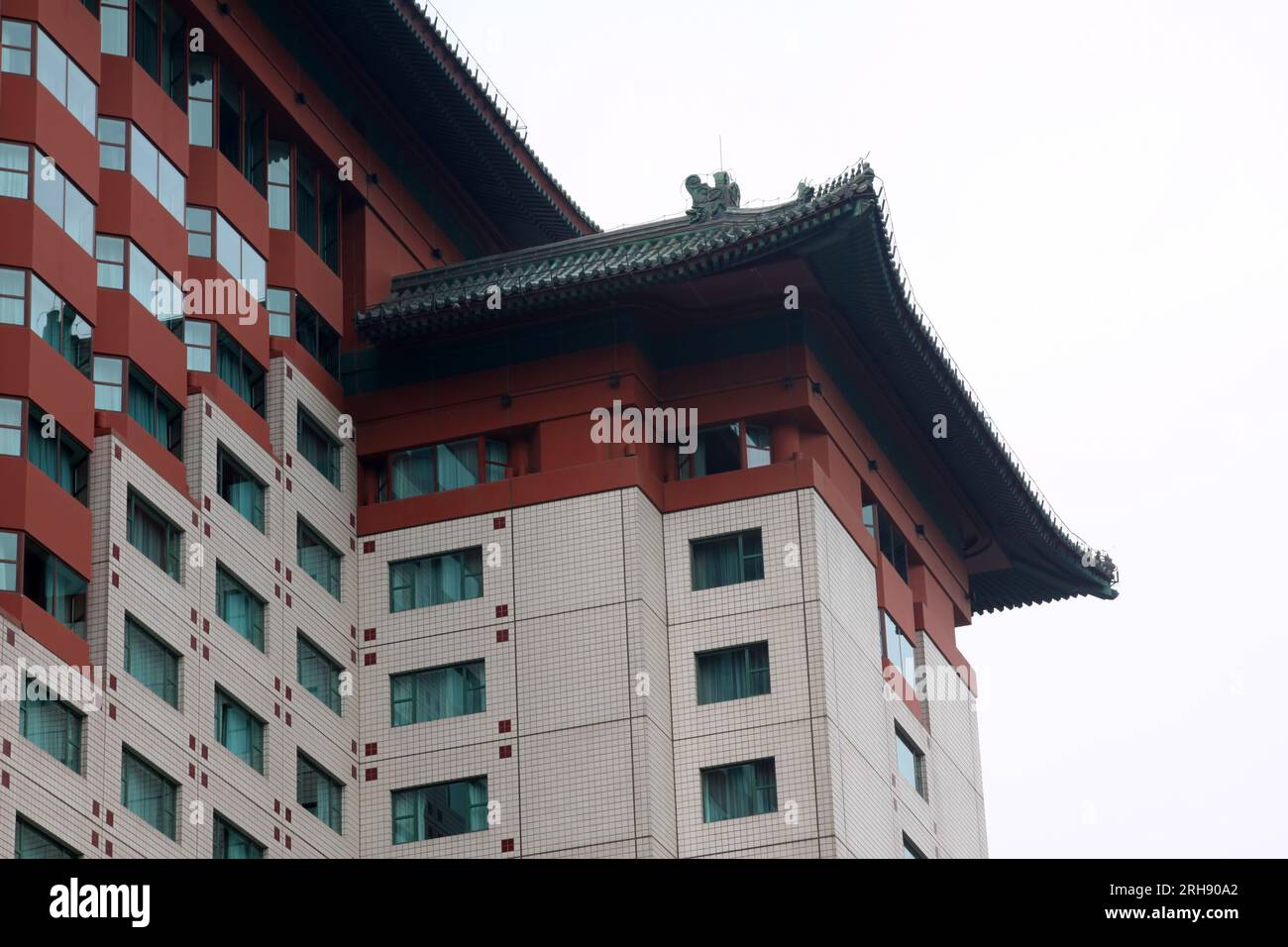 high rise buildings in the street in Beijing, china Stock Photo - Alamy